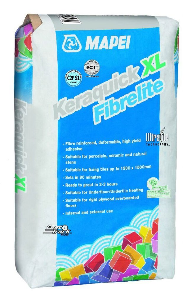 Mapei Keraquick XL Fiberlite 15Kg Tile Adhesive - Rapid Setting, For ...